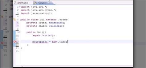 how to create mouse events for java programming java swing jsp