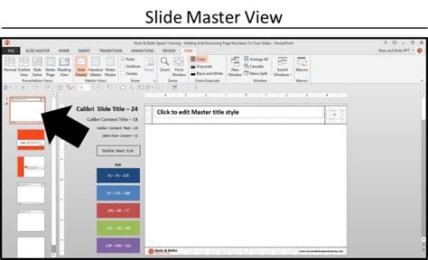 how to correctly add slide numbers in powerpoint