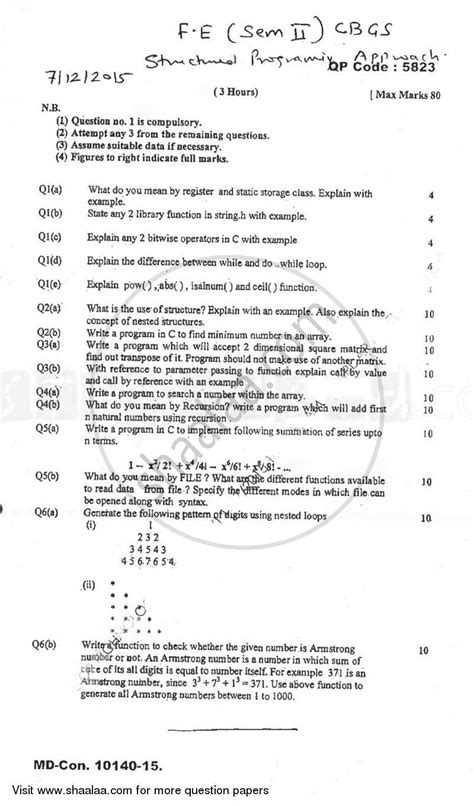 structured programming approach 2015 2016 be electrical