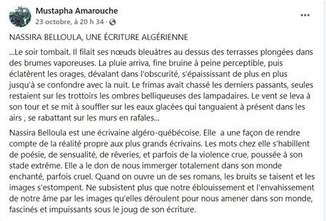 Nassira Belloula نصيرة بلولة صحفية وكاتبة On Twitter Désolée Jai