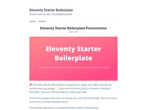 50 best eleventy starter themes