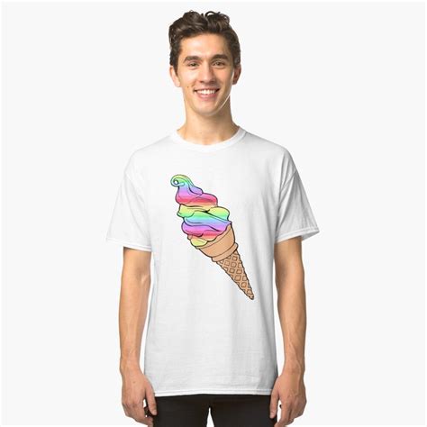 Rainbow Ice Cream Cone Classic T Shirt For Sale By Sillybanana