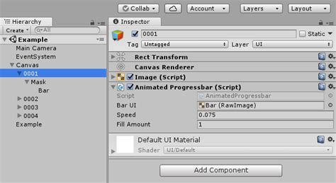 【unity】ugui のアニメーション付きのプログレスバー「ugui animated progressbar」を github に公開し