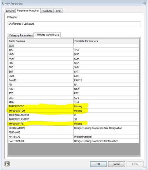solved how to map thread data to content center autodesk community