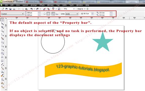 Graphic Tutorials Coreldraw Basics The Property Bar