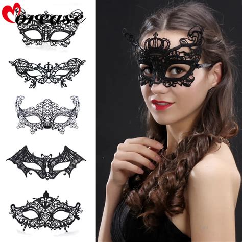 Buy Morease Black Sexy Lady Lace Mask Cutout Eye