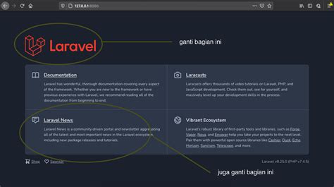 [tutorial laravel 8 untuk pemula ] cara menampilkan dan mengganti