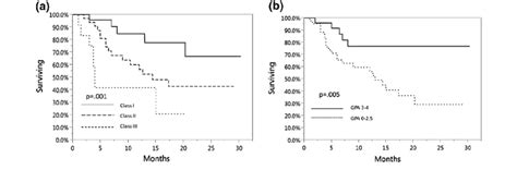 overall survival in patients by a recursive partitioning analysis rpa