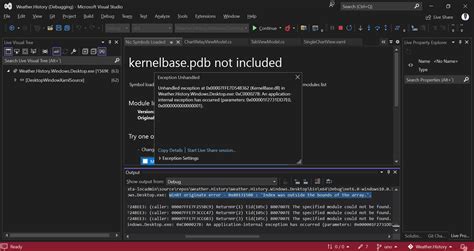 winrt originate error 0x80131508 index was outside the bounds of