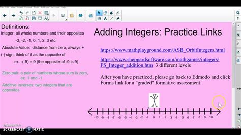 adding integers part 2 youtube