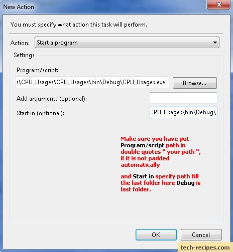 schedule a c program using windows task scheduler