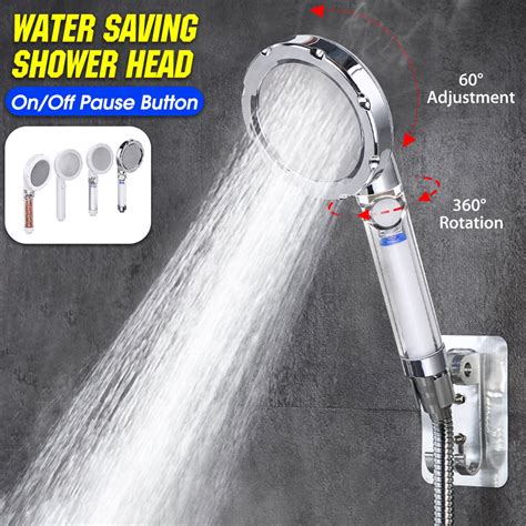 360°rotation Shower Head High Pressure Water Saving Ionic Handheld