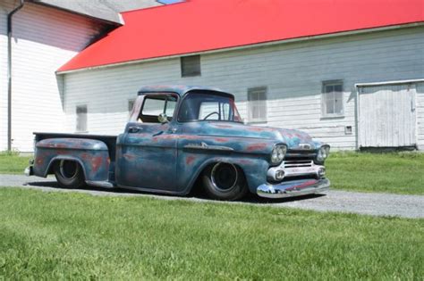 1958 Chevrolet Apache 3100 Air Ride Slammed Patina Hot Rat Rod 58 59 Bagged