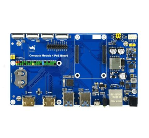 waveshare raspberry pi compute module 4 io board med poe