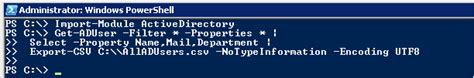 export ad users to csv using powershell script morgantechspace
