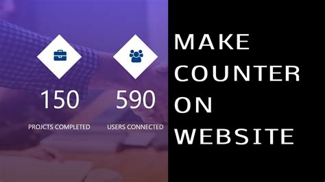 how to make counters on website using html css javascript create