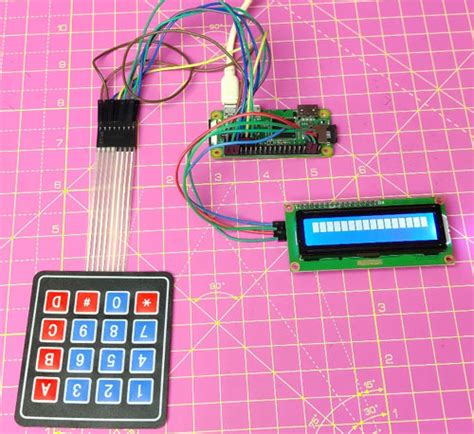 interfacing i2c lcd and 4 x 4 keypad with raspberry pi zero w 9882