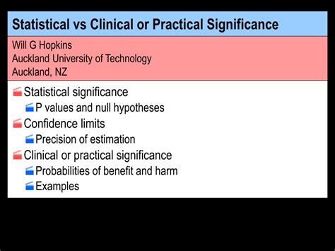Ppt Statistical Vs Clinical Or Practical Significance Powerpoint