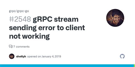 grpc stream sending error to client not working · issue 2548 · grpc