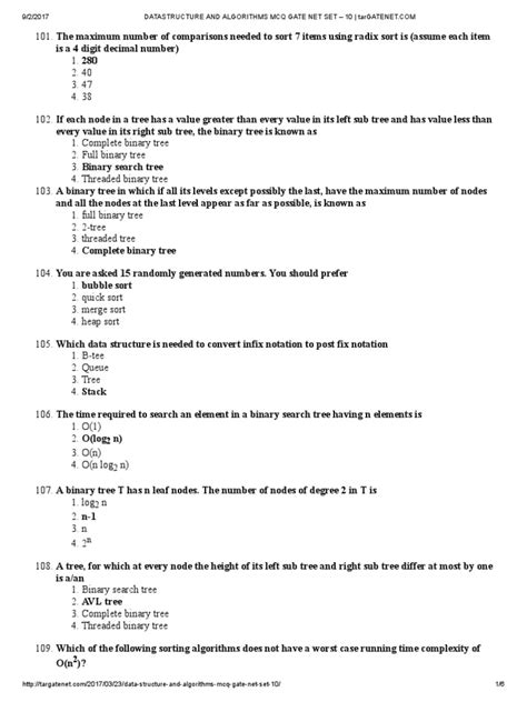 datastructure and algorithms mcq algorithms and data