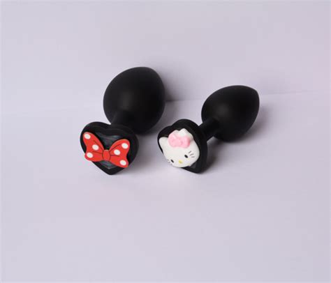 Heart Silicone Butt Plug With Red Bow Comfortable Shaped Anal Plug