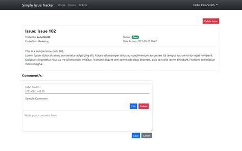 simple issue tracker system project using php and sqlite source code