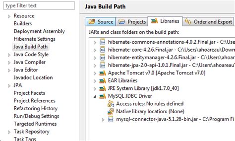 java hibernate classnotfoundexception com mysql jdbc driver