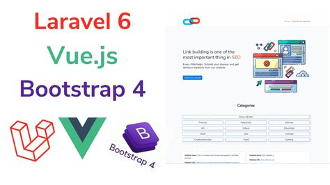 laravel 6 and vue js and bootstrap 4 webapp built from scratch for