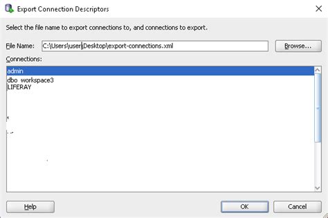 notesofmyjavacareer how to export database connections