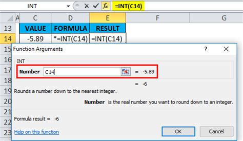 int in excel formula examples how to use int function