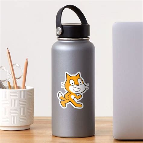Scratch Programming Language Official Mascot Cat Sticker For Sale By
