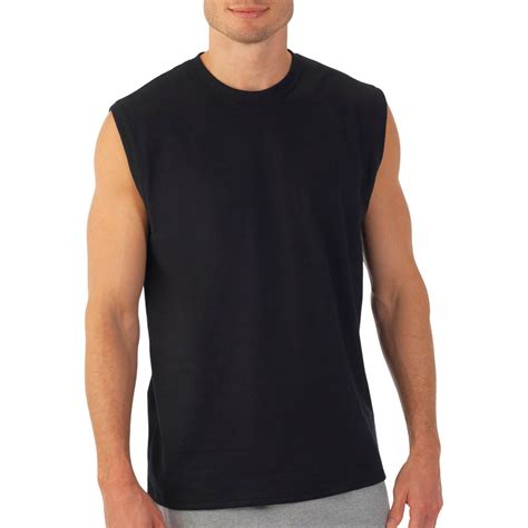 Plain Black Tank Top Man