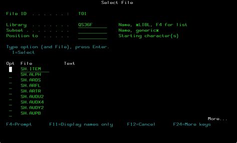 python how to programmatically read files with sh prefix on as 400