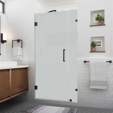 Aston Nautis Xl 32 25 33 25 W X 80 H Hinged Frameless Shower Door