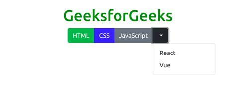 bootstrap 5 button group geeksforgeeks