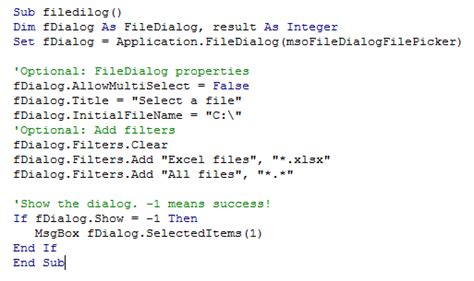 excelmadeeasy vba folder dialog in excel