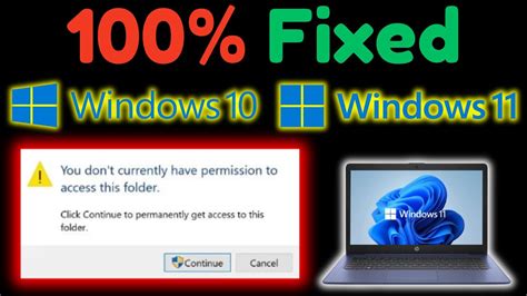 How To Fix You Dont Currently Have Permission To Access This Folder