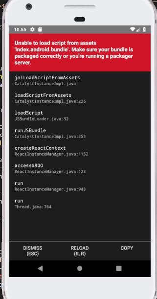 ios unable to load script from assets index android bundle react