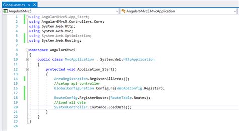 how to create an asp mvc 5 project with angular 6 in