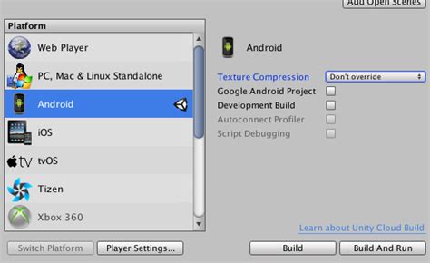 unity game engine error when building an android apk in unity3d