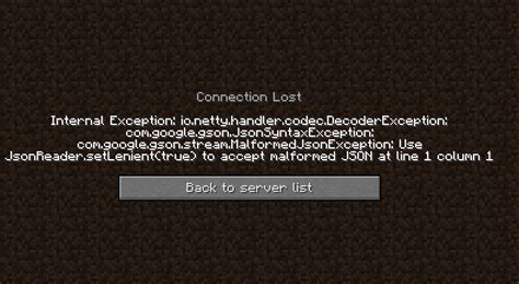 minecraft error internal exception ty handler