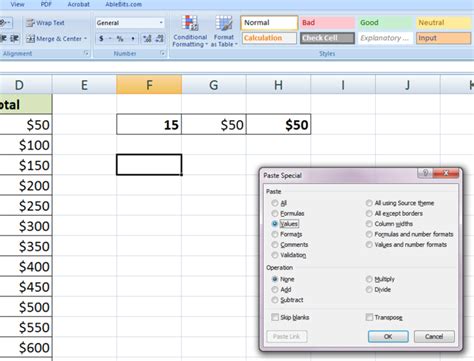 excel vba selection pastespecial formula how to paste