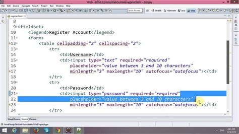 html5 tutorial form youtube