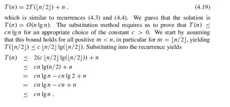 algorithm analysis substitution method on t n t floor n 2 n