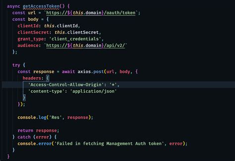 having cors issues when accessing management api endpoint auth0 community