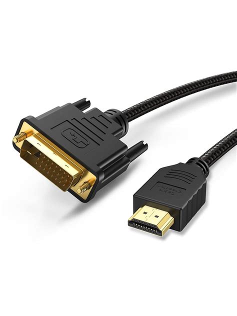 Cablecreation Hdmi To Dvi Cable Bi Directional Hdmi Male To Dvi 24 1