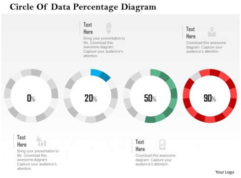 circle of data percentage diagram flat powerpoint design powerpoint