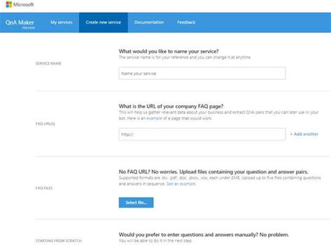 getting started with microsoft qna maker