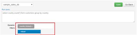 how to apply dynamic filters in sql mode ubiq