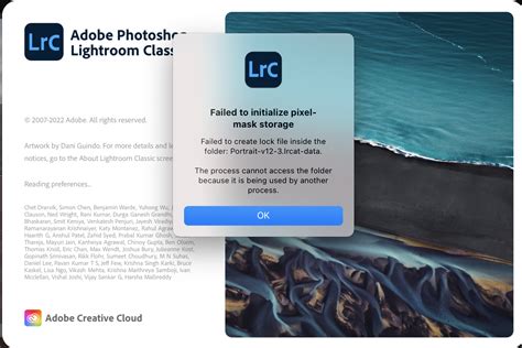 solved lightroom catalog cannot be opened because another adobe